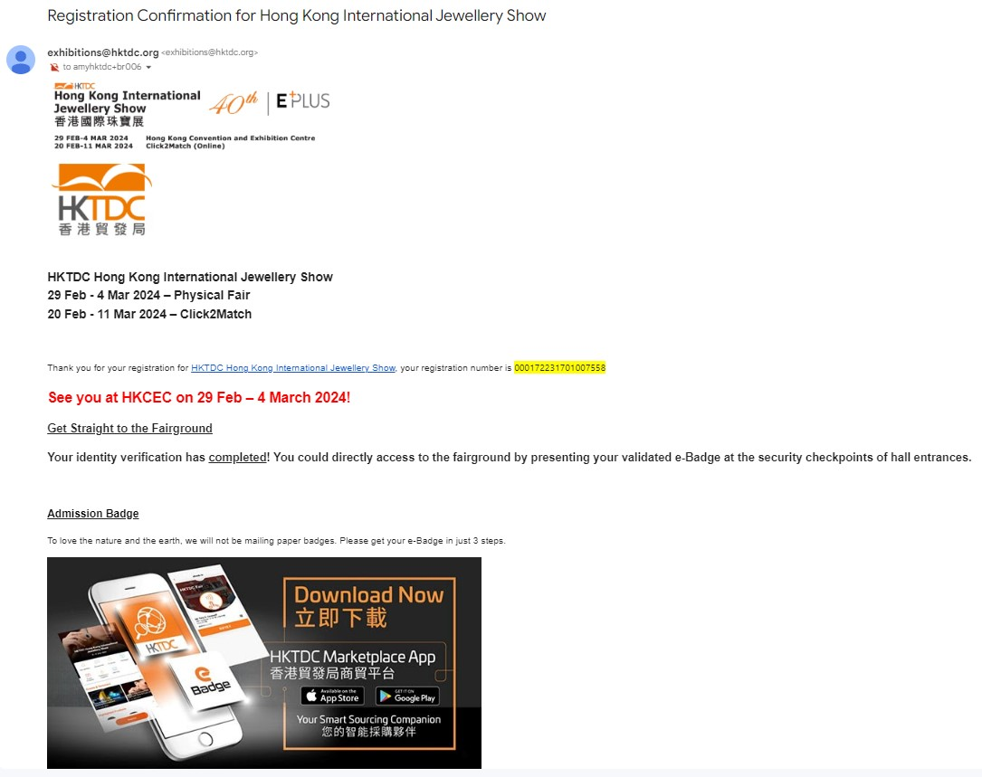 How do I know if my fair registration and identity verification is successful? – EXHIBITION PLUS